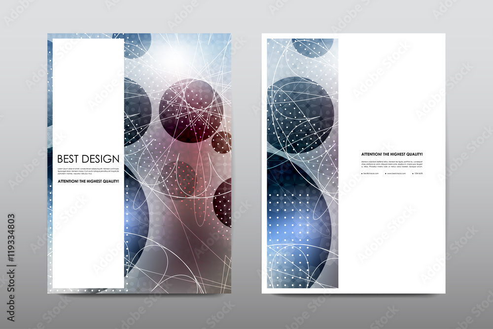 Brochure layout template flyer design vector, Magazine booklet cover ...