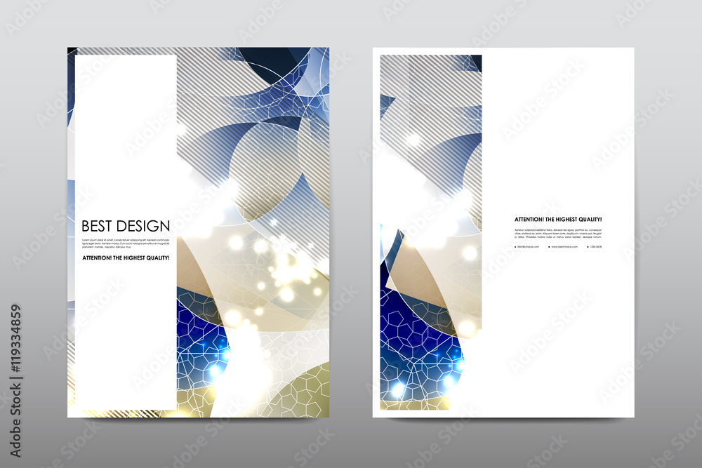 Brochure layout template flyer design vector, Magazine booklet cover ...