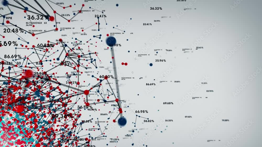 4K Data and Networks White - An abstract representation of the various ...