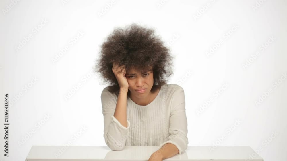 sad african american woman Stock Video | Adobe Stock