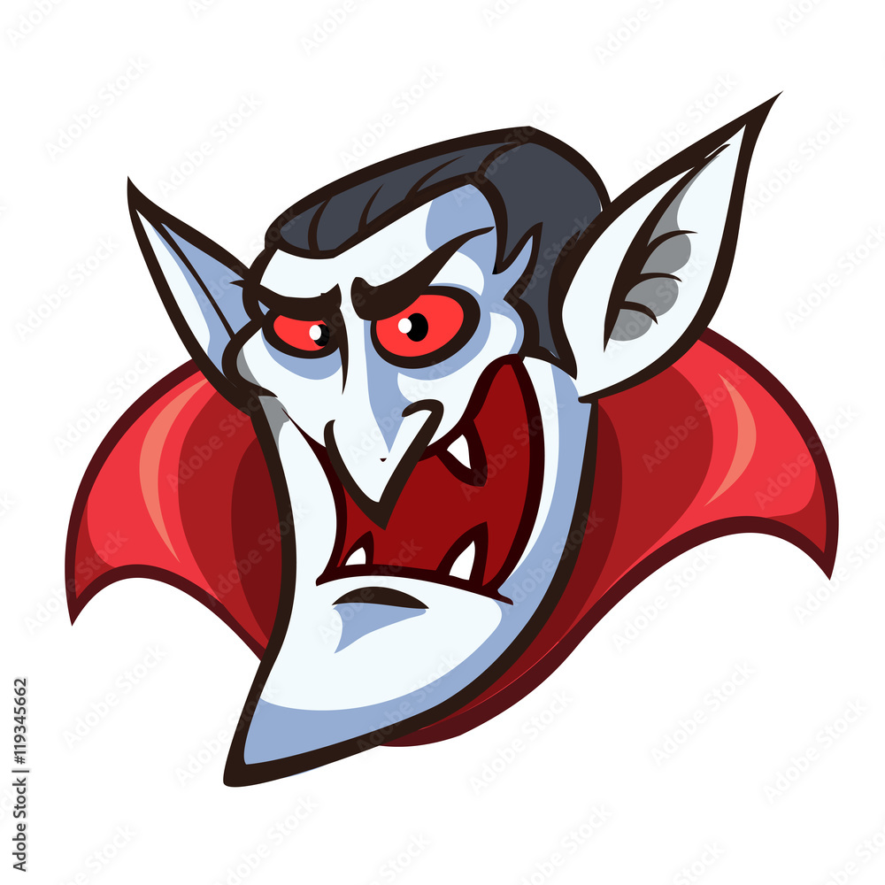 Vampire face. Vector clip art illustration with simple gradients Stock ...