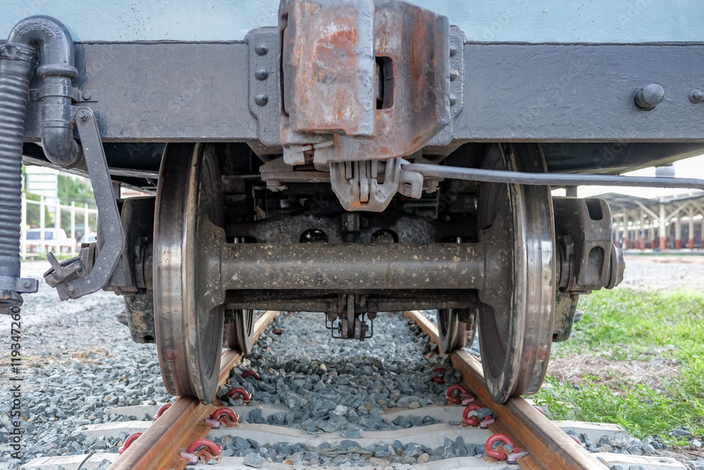 Train wheel , bogie Stock Photo | Adobe Stock