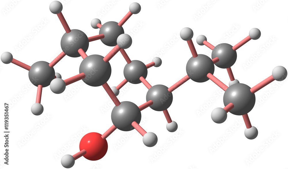 Menthol molecular structure isolated on white Stock Illustration ...
