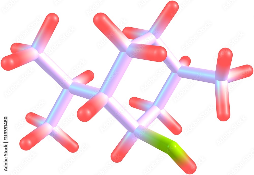Menthol molecular structure isolated on white Stock Illustration ...