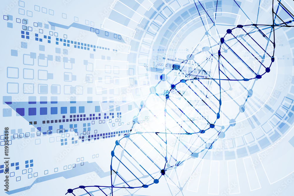 Science template, DNA molecules background. Stock Vector | Adobe Stock