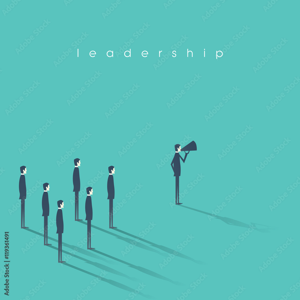 Business leadership concept vector illustration with businessman ...