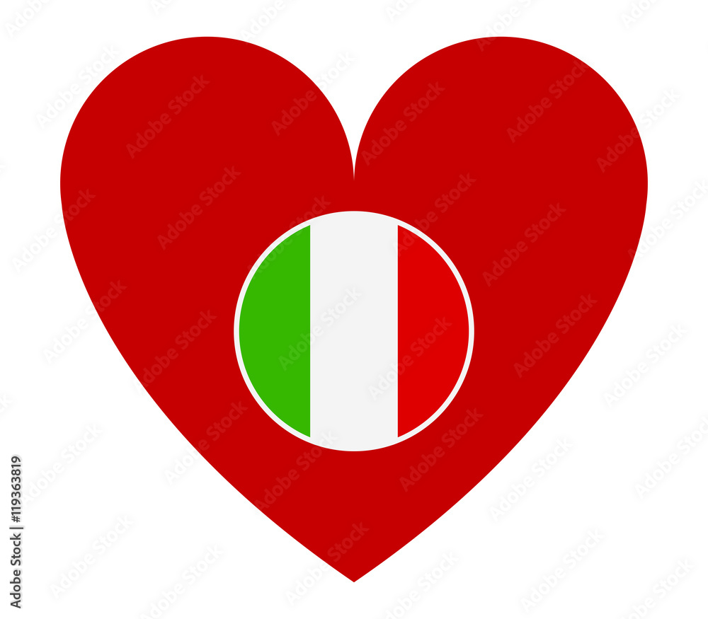 heart Italy Stock Vector | Adobe Stock