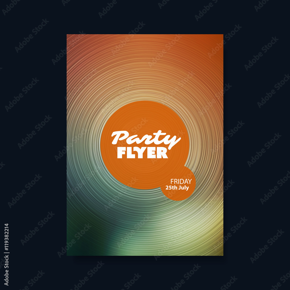 Party Flyer Concept With Abstract Background - Flyer or Cover Design ...