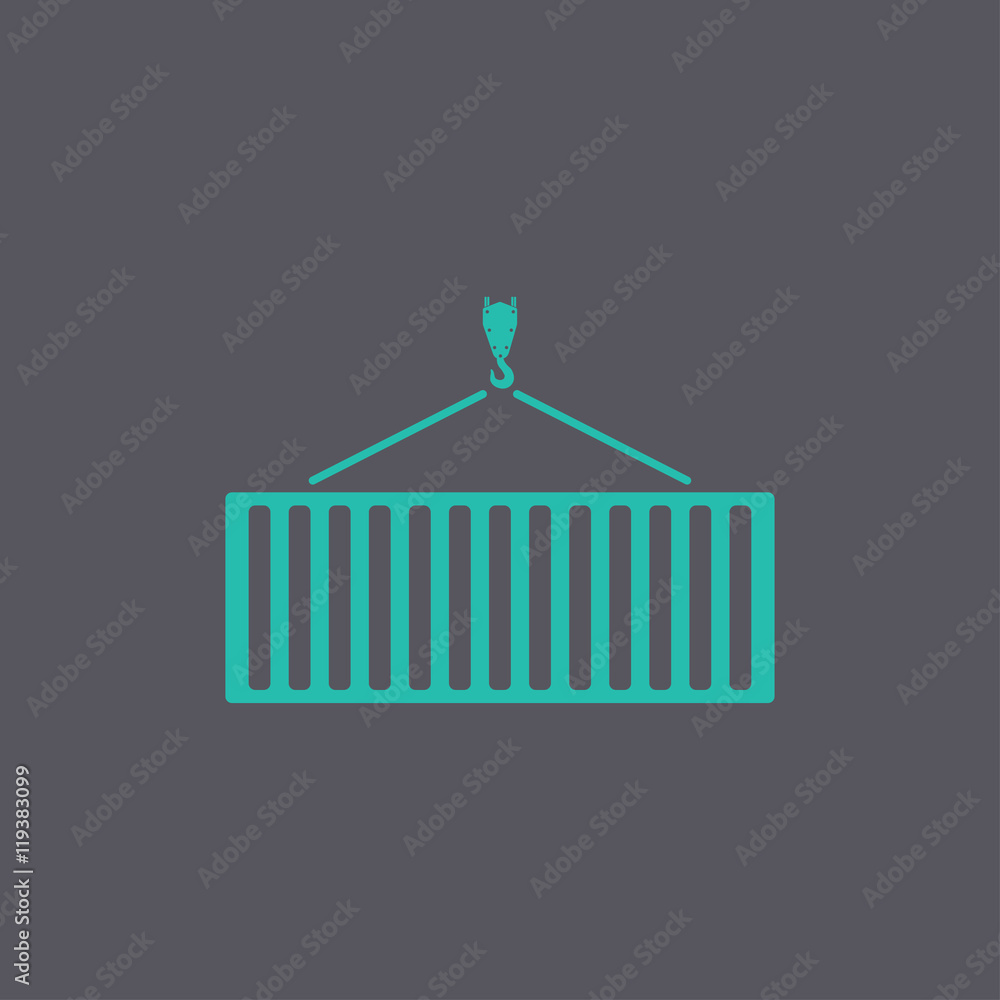 crane moving container icon Stock Vector | Adobe Stock