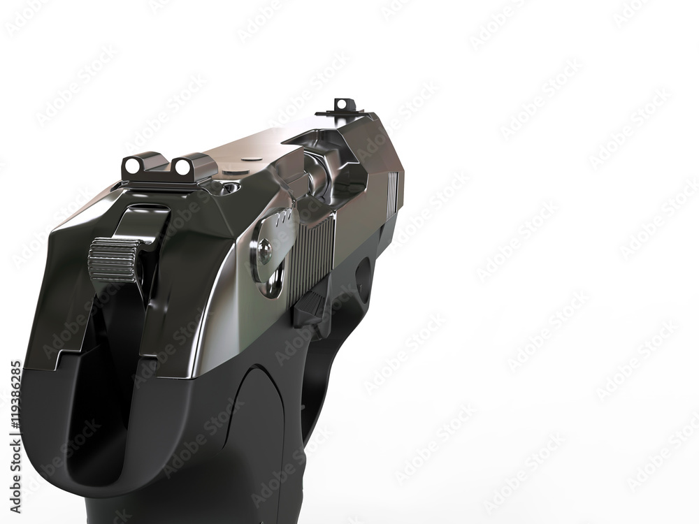 Semi - automatic pistol - FPS left hand view foto de Stock | Adobe Stock