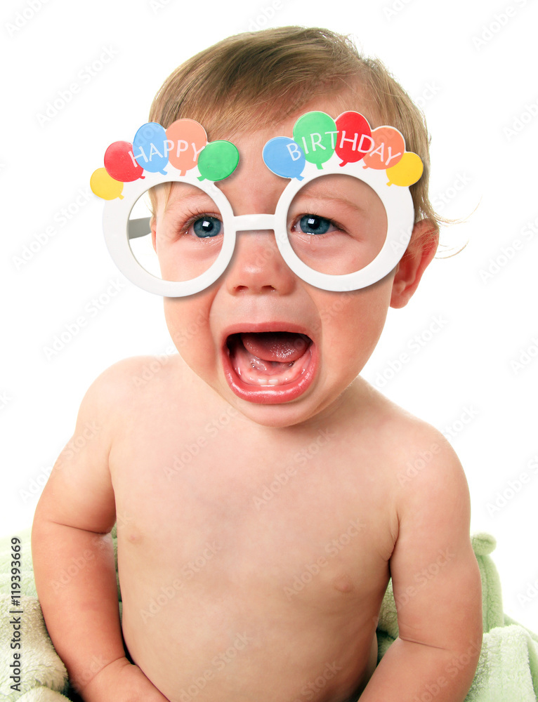 Crying Birthday baby Stock Photo | Adobe Stock