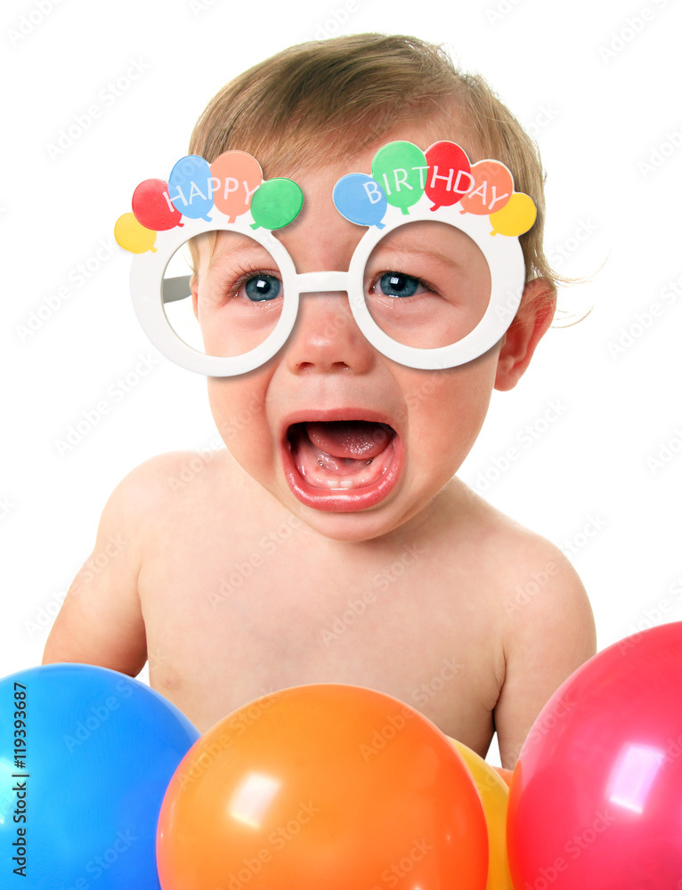 Crying Birthday baby Stock Photo | Adobe Stock