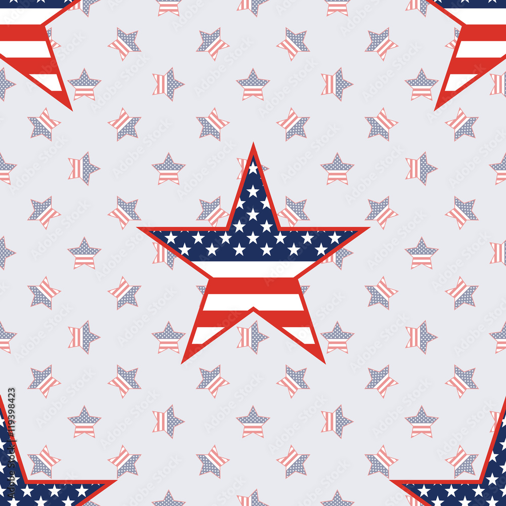 US patriotic stars seamless pattern on american stars background ...