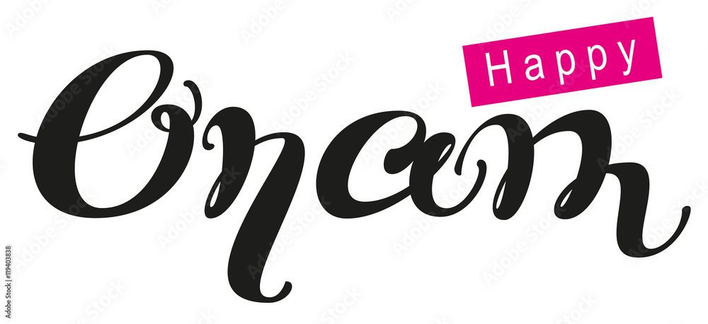 Happy onam. Lettering text for greeting card Stock Vector | Adobe Stock