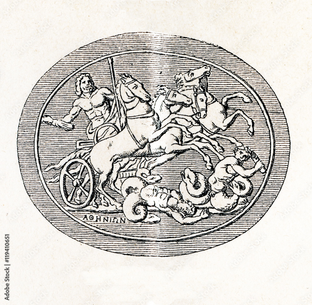 Athenion's cameo - Zeus fighting the giants; ca. 200 BC (from Meyers ...