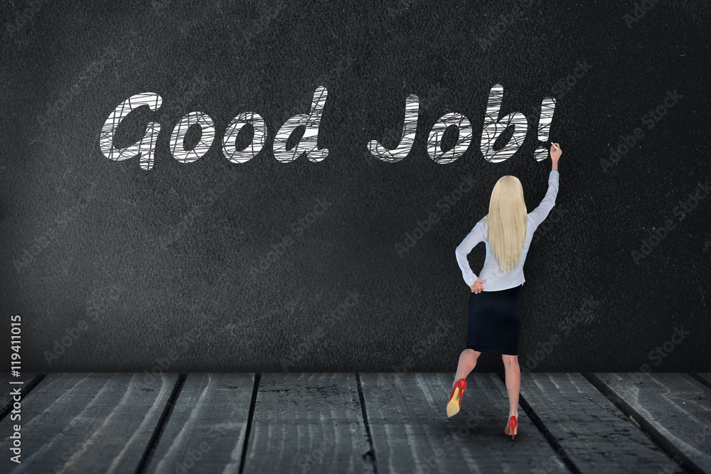 Good Job text on black board Stock-Foto | Adobe Stock