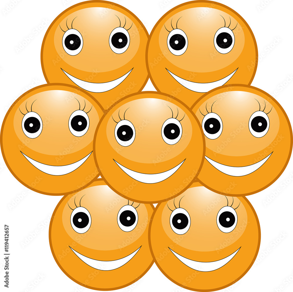 smiley face on a white background Stock Illustration | Adobe Stock