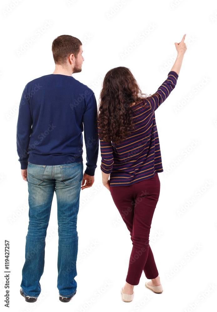 Person Looking Up And Pointing