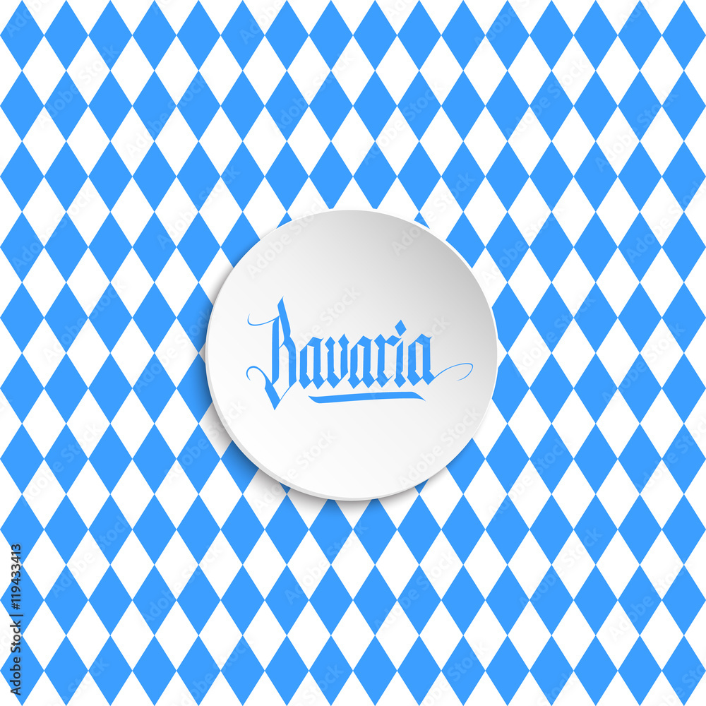 Bavaria card with handwritten inscription. Hand drawn lettering in ...