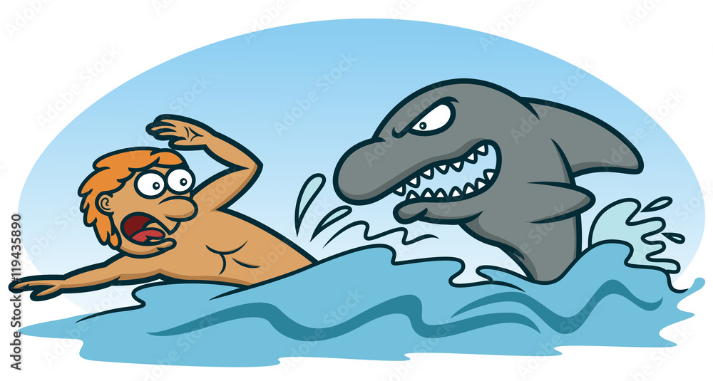 Cartoon Shark Attack