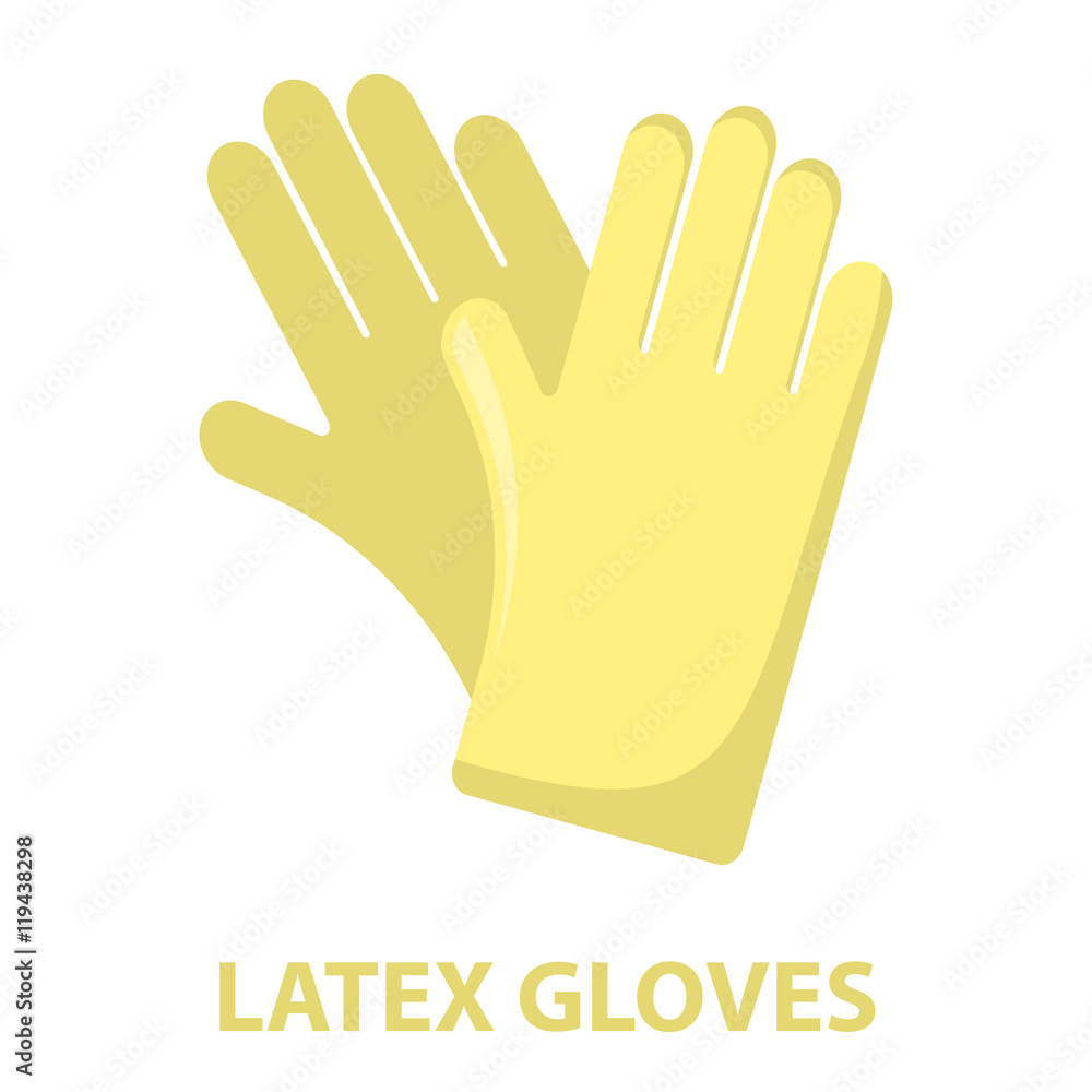 Rubber gloves cartoon icon. Illustration for web and mobile design ...