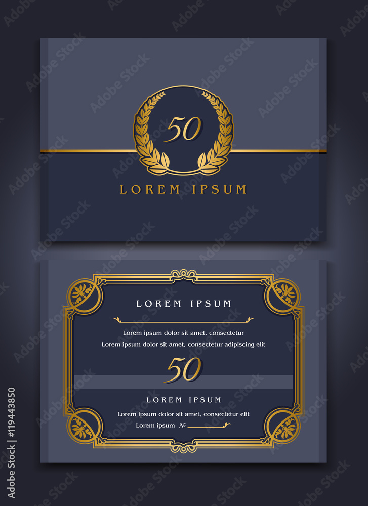 Vector Template Design of Happy Events Invitation and Greeting Card ...