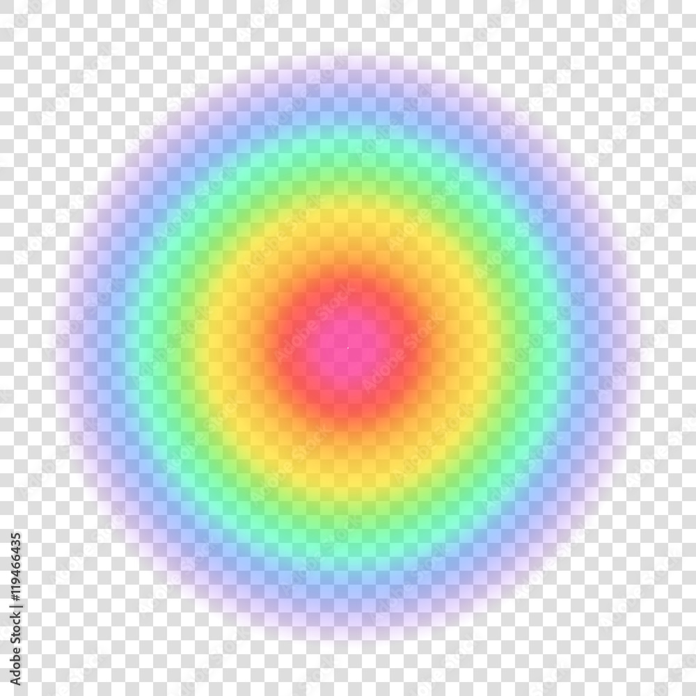 Gradient rainbow color circle. Transparent blurred form on transparent ...