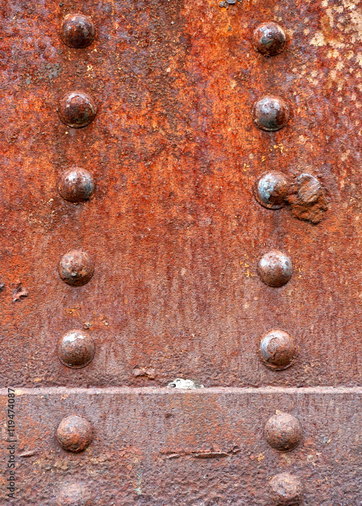 Rivets in a Rusting Steel Beam Stock Photo | Adobe Stock