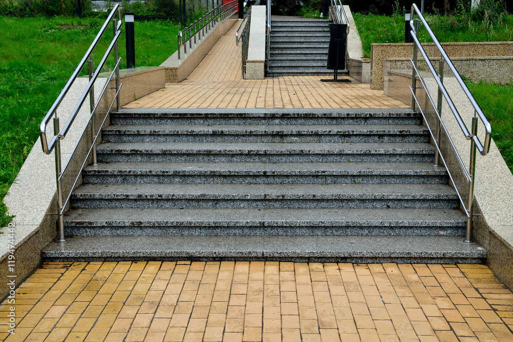 Ramp and stairs Stock Photo | Adobe Stock