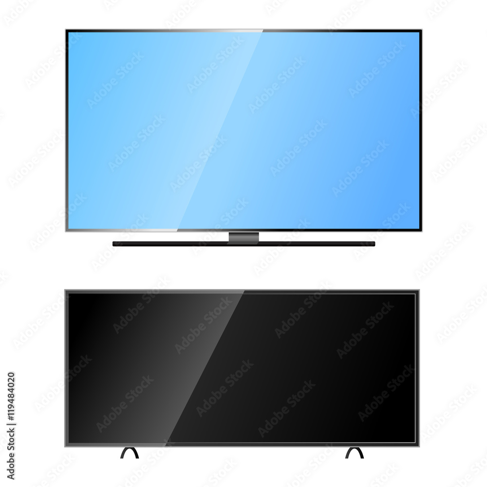 TV screen lcd monitor template vector illustration. Electronic device ...
