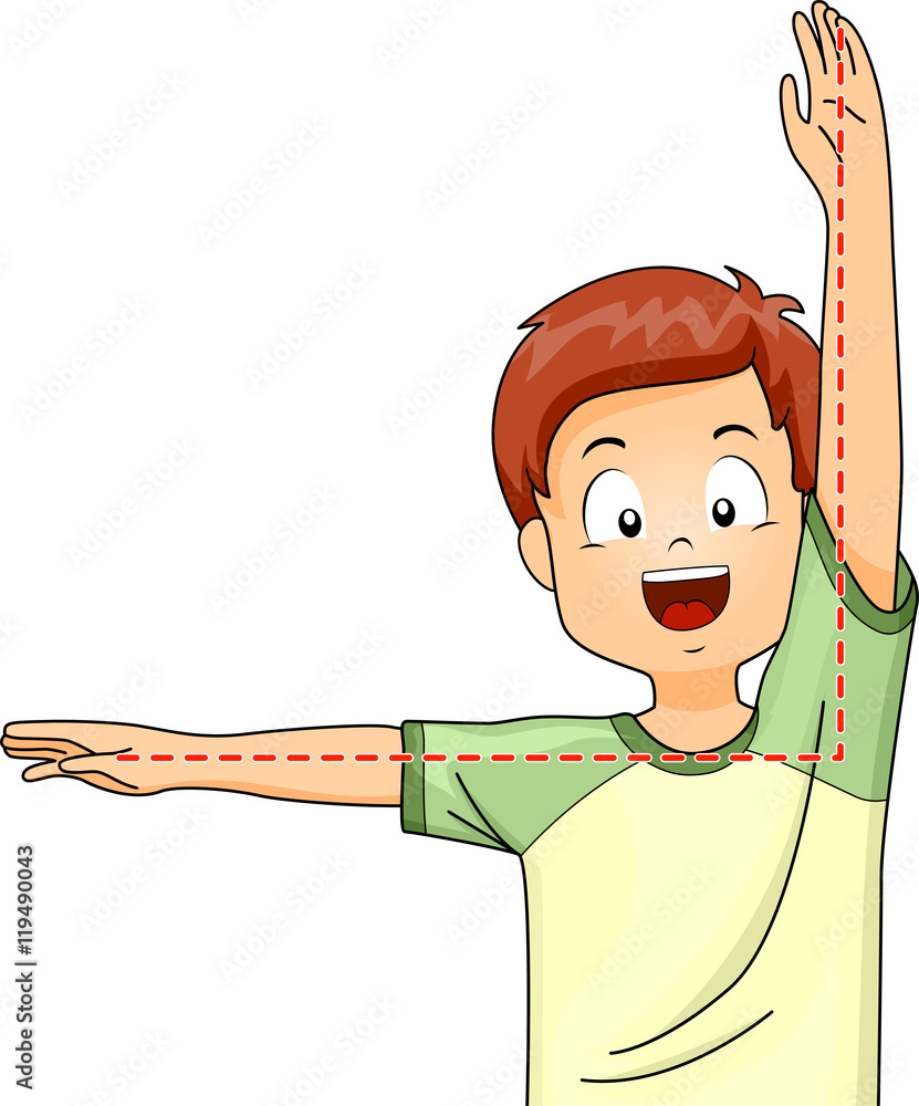 Kid Boy Right Angle Pose Stock Vector | Adobe Stock