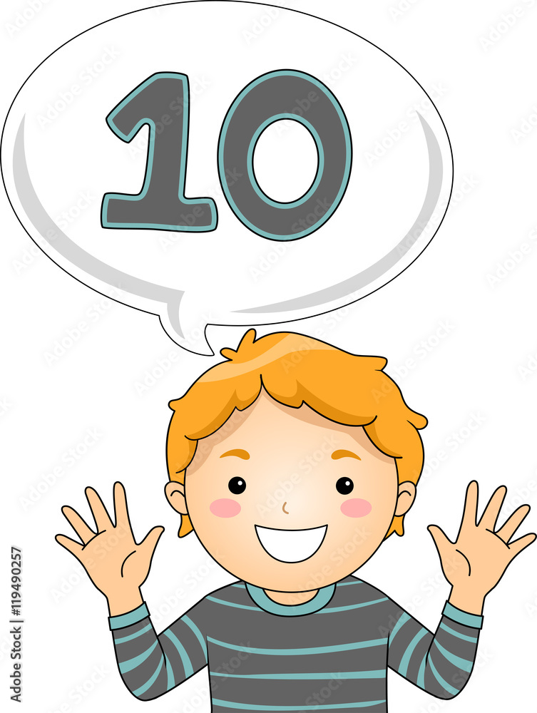 Kid Boy Count Stock Vector | Adobe Stock