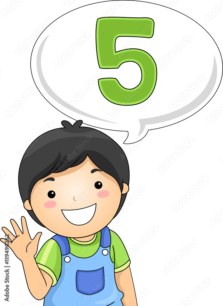 Kid Boy Count Stock Vector | Adobe Stock