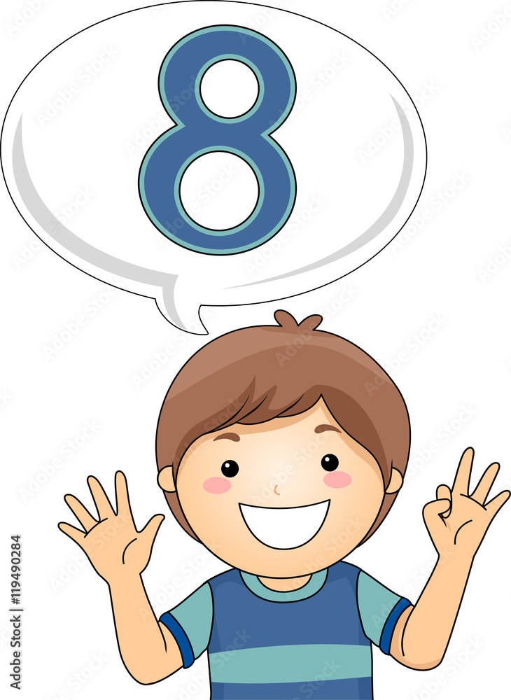 Kid Boy Count Stock-Vektorgrafik | Adobe Stock