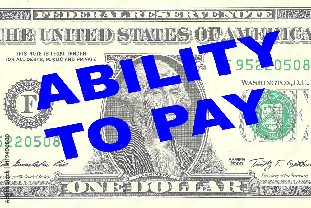 Ability to Pay concept Stock Illustration | Adobe Stock