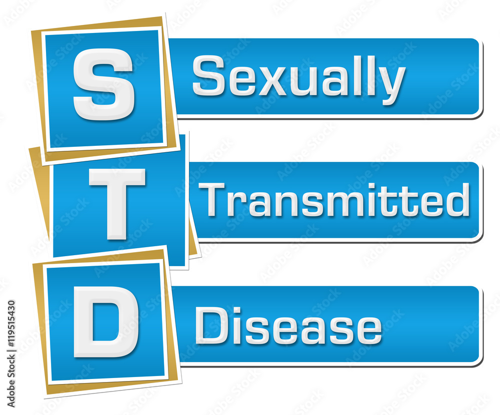 STD - Sexually Transmitted Disease Blue Vertical Stock Illustration ...