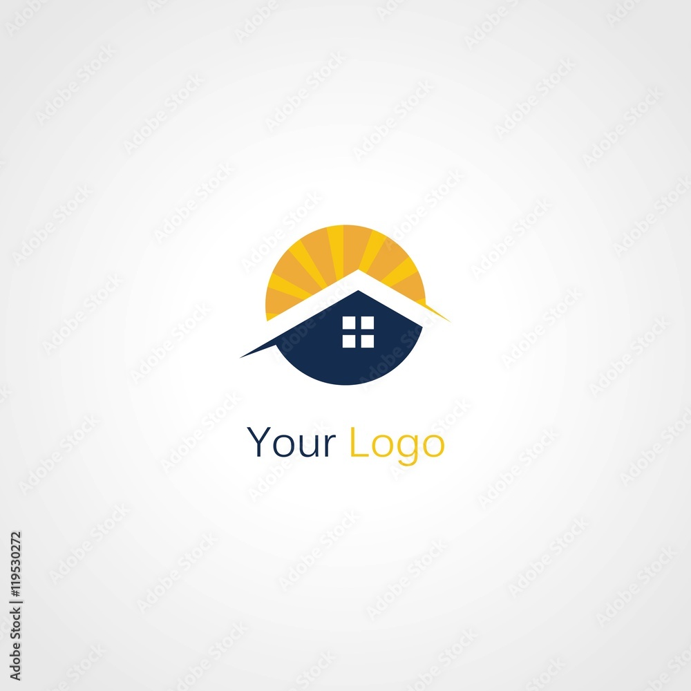 round home building logo Stock Vector | Adobe Stock