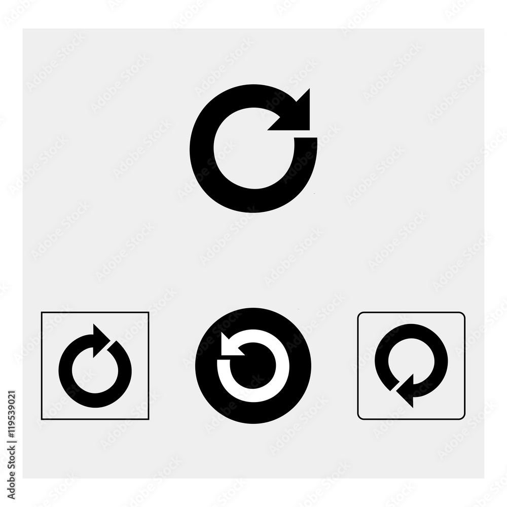 Reset button icon Stock Vector | Adobe Stock