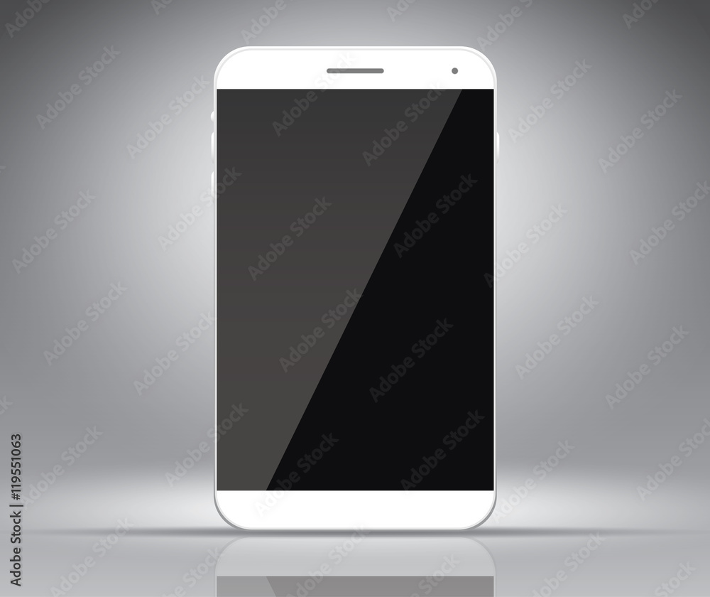 Empty mobile phone screen vector illustration template for advertising ...