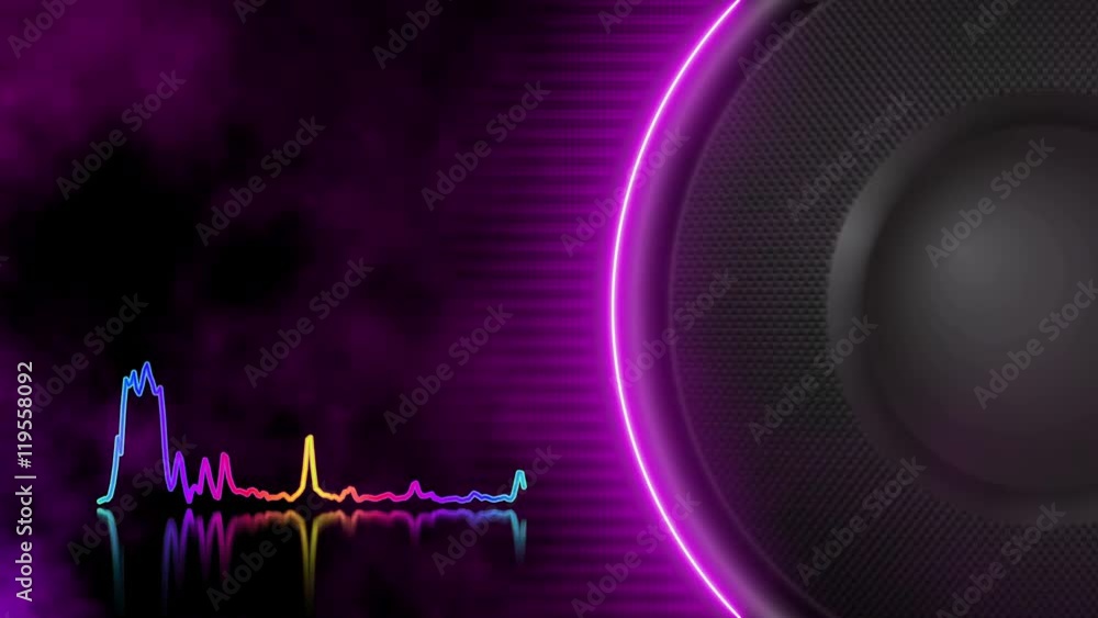 Speaker animation that plays low bass frequencies. Animated audio ...