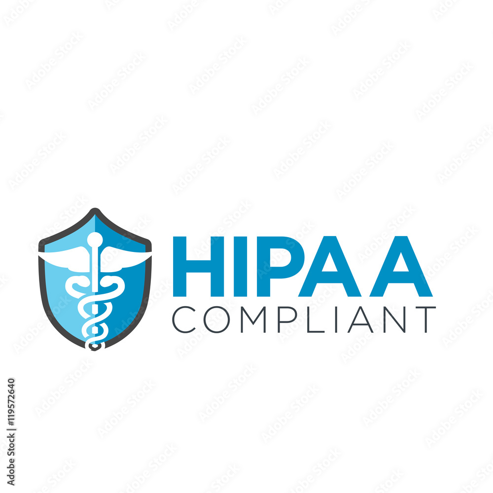 HIPAA Compliance Icon Graphic with Medical Security Symbol Stock Vector ...
