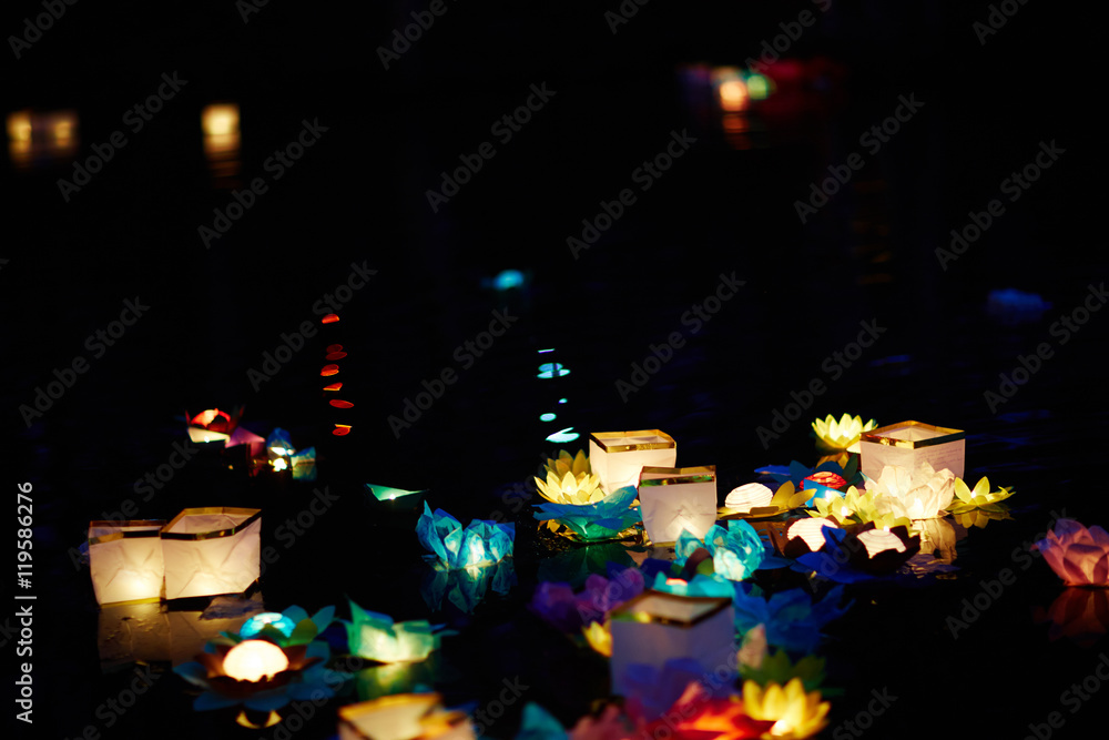 Floating lanterns Stock Photo | Adobe Stock