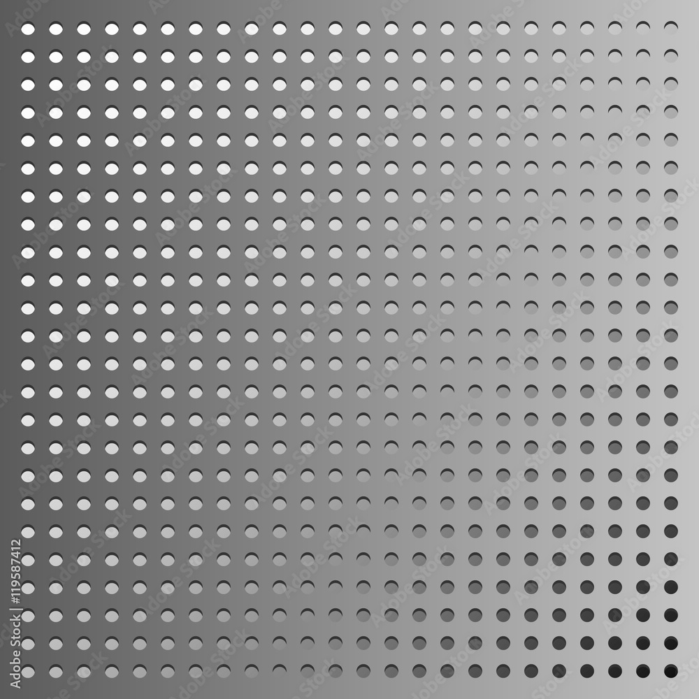 Metal grid background, grey gradient dotted pattern Stock Illustration ...