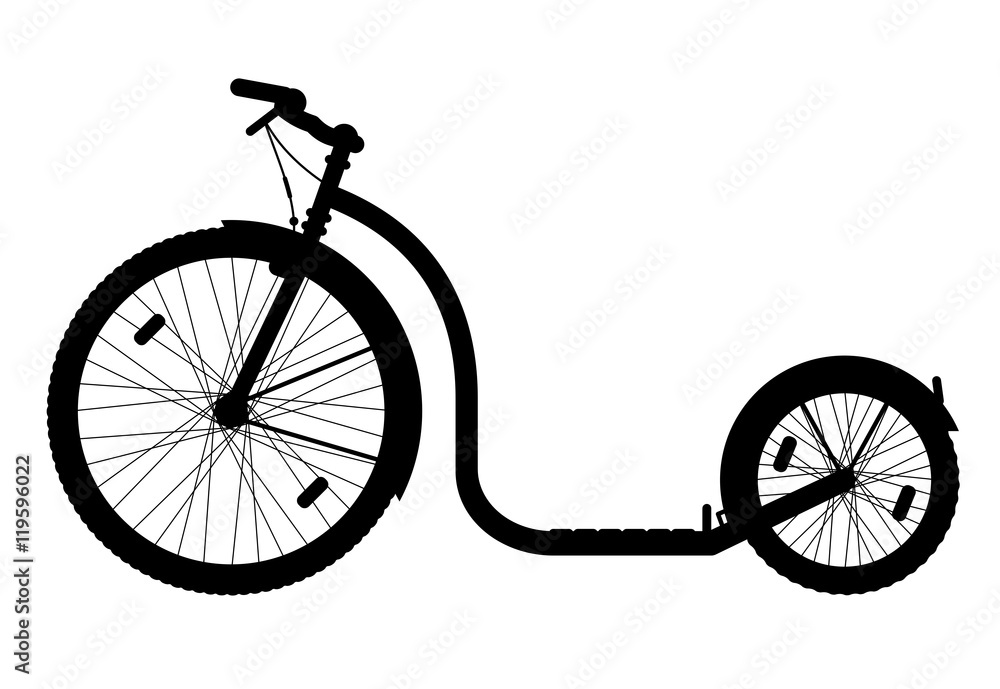 Kickbike vector illustration | Bike black silhouette Stock Vector ...