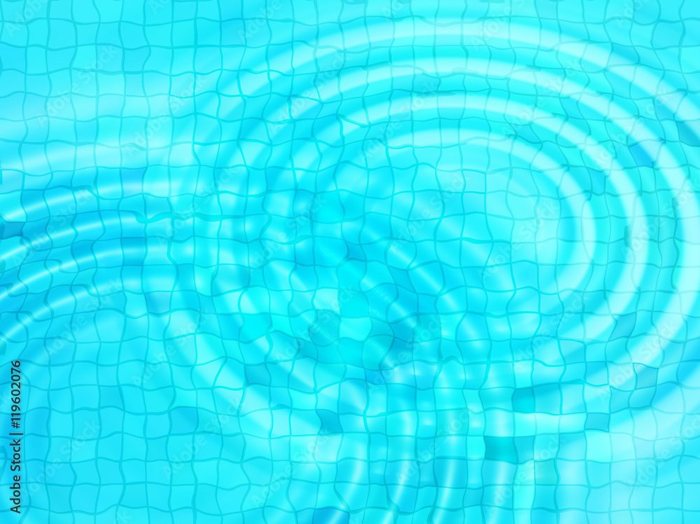 Blue tile background with concentric water ripples Stock Illustration ...