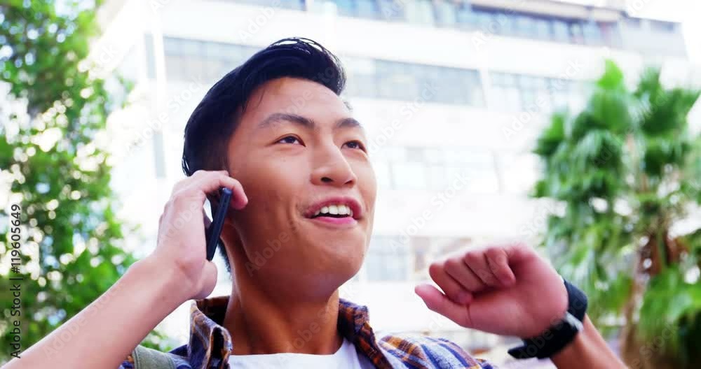 A man calling and raising arms Stock Video | Adobe Stock