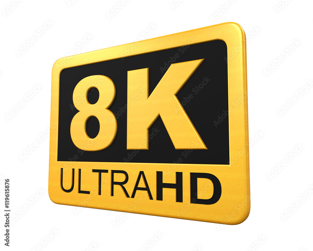 Ultra HD 8K Icon Stock Illustration | Adobe Stock