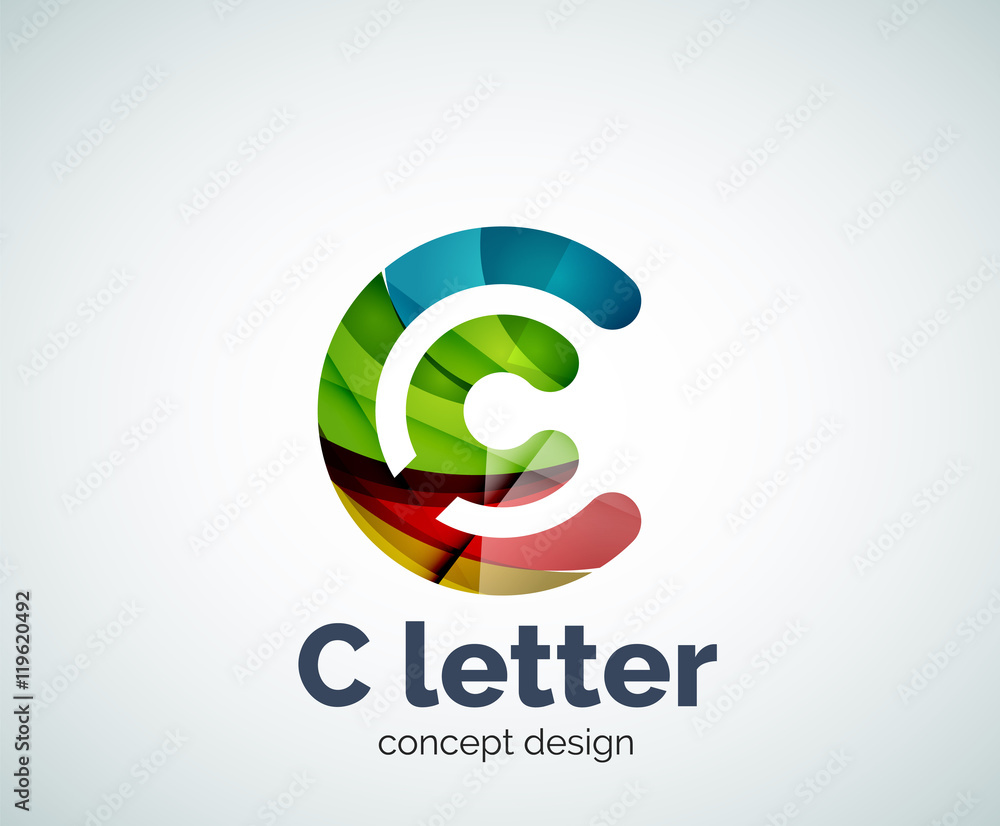 Vector C letter concept logo template Stock Vector | Adobe Stock