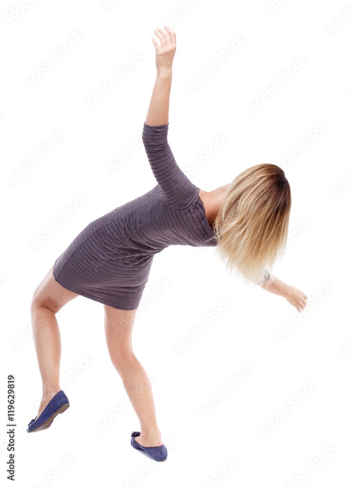 Woman Falling Over