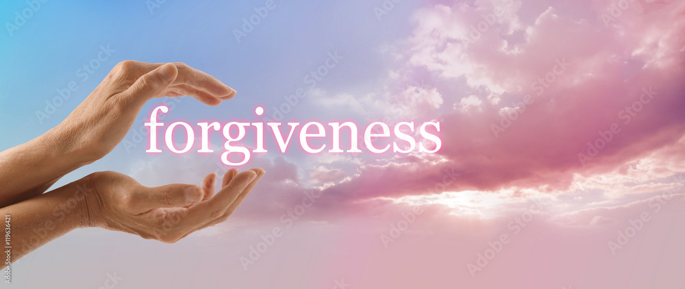 Forgive and release to your Higher Power - female hands gently cupped ...
